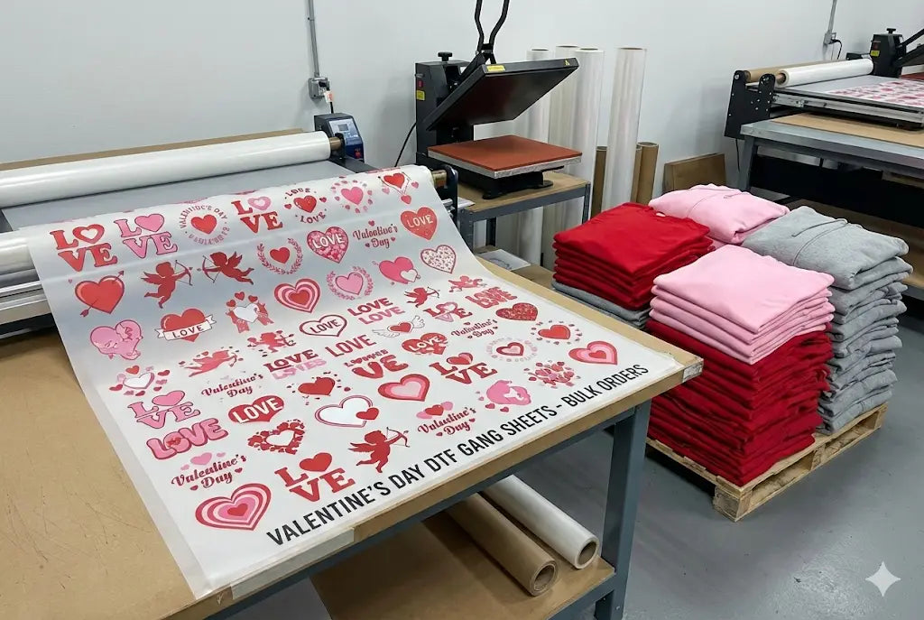 Best Valentine’s Day DTF Gang Sheets for Bulk Apparel