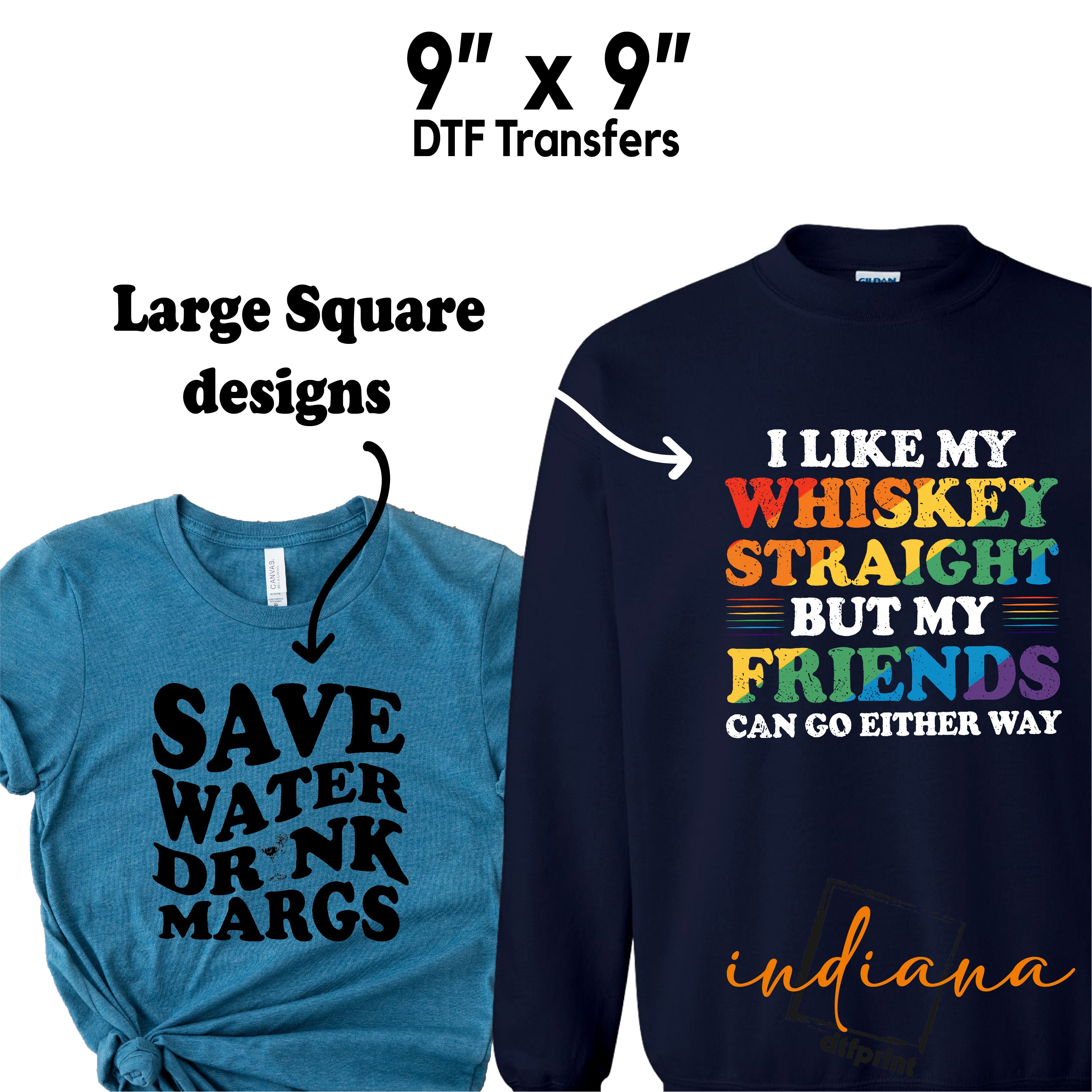 Custom DTF Transfers | Create Vibrant, Durable with Indiana DTF
