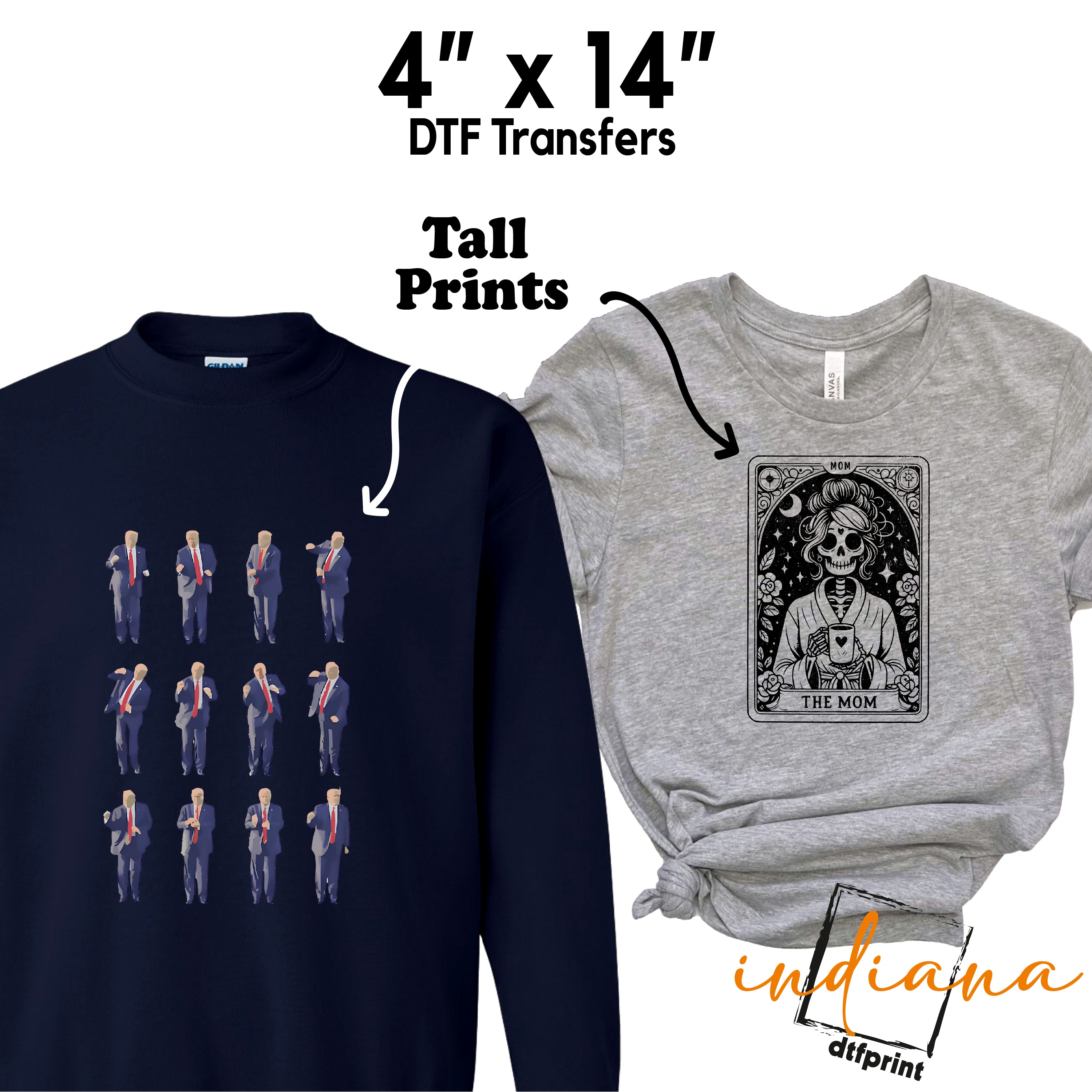 Custom DTF Transfers | Create Vibrant, Durable with Indiana DTF